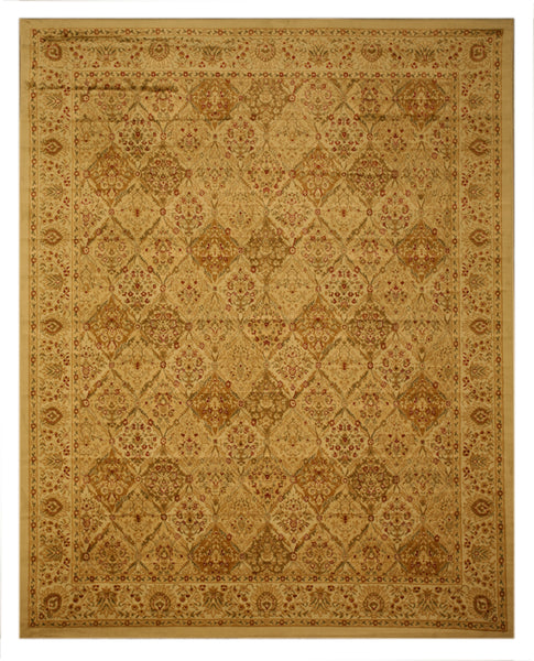 EORC Ivory Traditional Oriental Panel Kashmir Rug – RolledRugs